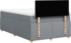 Box spring postel s matrací světle šedá 120x190 cm textil 3286612