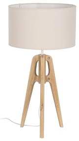 Krémová stolní lampa s textilním stínidlem (výška 67 cm) – Ixia