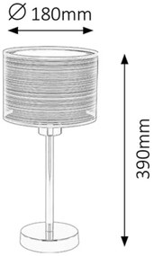 Rabalux 2631 - Stolní lampa ANASTASIA E27/60W