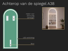 Atypické zrcadlo s LED osvětlením A38