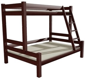 Vomaks Patrová postel s rozšířeným spodním lůžkem 8X8 6A 100/120 x 180 cm moření olše