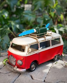 Plechový model Retro autobus se surfem