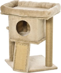PawHut Škrabací sloup 57 cm Malý kočičí strom s kočičí jeskyní, odpočinkovou platformou, škrabacím panelem, hracím míčem, kočičí nábytek pro kočky do