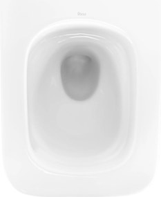Rea Dexter, závěsná WC mísa Rimless Tornado 515x365x350 mm + WC sedátko z duroplastu, bílá lesklá, REA-C1278