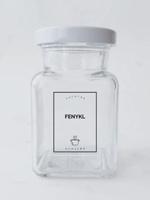 Samolepka na kořenky FENYKL průhledná 3 × 4 cm tučné písmo