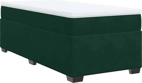Box spring postel s matrací tmavě zelená 90x190 cm samet 3285254