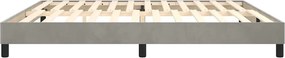 Rám postele s boxspringem světle šedý 200 x 200 cm samet 3120790
