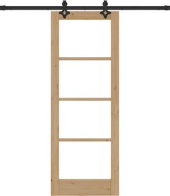 Posuvné dveře ORKDAL 73,5 x 198,5 cm Přirozená a černá 3332155