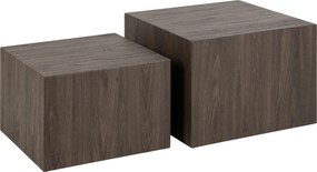 XXXLutz SADA KONFERENČNÍCH STOLKŮ, tmavě hnědá, kompozitní dřevo, 50/58/40/50/33/58 cm - Konferenční stolky - 001749094109