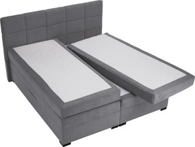 Boxspringová pocketová postel, 200x200, šedá, APRIL