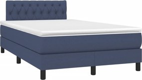 Box spring postel s matrací a LED modrá 120x190 cm textil 3270066