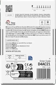 Vánoční osvětlení EMOS D4AC21 40LED řetěz 4m studená bílá programy s časovačem