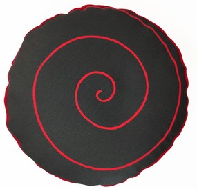 S radostí - vlastní výroba Meditační podsedák se spirálou - červený Velikost: ∅35 x v18 cm