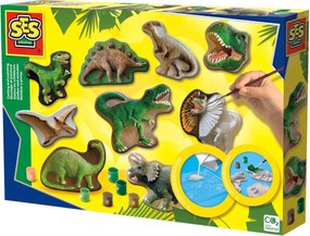 SES CREATIVE Odlévání a malování ze sádry set s formičkami dinosauři 01403
