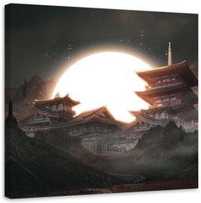 Gario Obraz na plátně Měsíc nad Čínou - Zehem Chong Rozměry: 30 x 30 cm