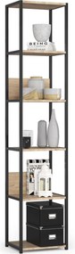 Kovový regál Loft 40 cm černá/dub sonoma