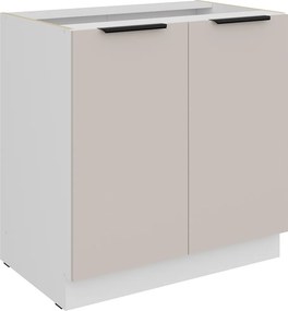 COMO | dolní skříňka 80 D 2F policová | 80 cm | bílá/kašmír