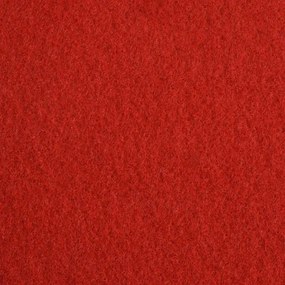 Koberec Jednobarevný Červená 1,2 x 12 m Polyester 331344