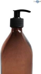 Dávkovač mýdla MONA 500 ml s černým vroubkovaným dávkovačem