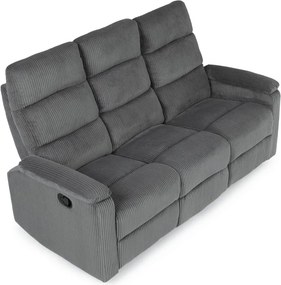 Sedací souprava, polohovací, šedá, manšestrová látka, ASD-C5981 GREY6
