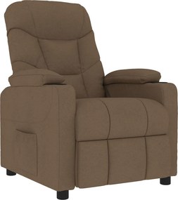 Masážní křeslo hnědé textil 339096