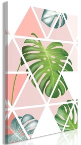 Obraz - Geometric Monstera (1 Part) Vertical