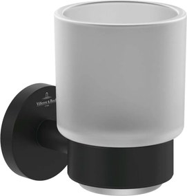 Villeroy & Boch Elements Tender - Držák kartáčků a pasty, sklo/matná černá TVA151018000K5