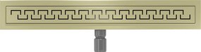 Mexen Flat, lineární podlahový žlab 50 cm, M15, zlatá matná, 1A24050-15
