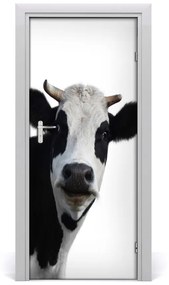 Samolepící fototapeta na dveře Flekatá kráva 75x205 cm