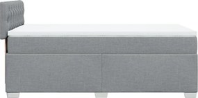 Box spring postel s matrací světle šedá 80 x 200 cm textil 3285722
