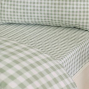 Zelené povlečení na jednolůžko 135x200 cm Bamford Gingham Check – Catherine Lansfield