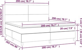Box spring postel s matrací tmavě modrá 200x200 cm samet 3142927
