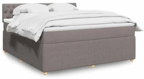 Box spring postel s matrací taupe 180x200 cm textil 3289846