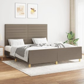 Rám postele bez matrace taupe 160 x 200 cm textil 3125150