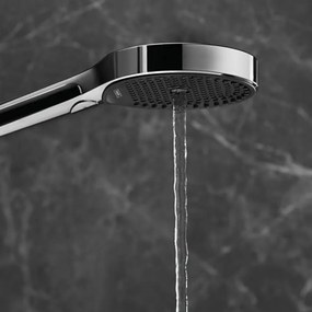 Hansgrohe Rainfinity, sprchová sada 130 3jet s tyčí 90 cm a poličkou na mýdlo, chromová, HAN-27671000
