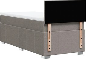 Box spring postel s matrací taupe 100 x 200 cm textil 3286976