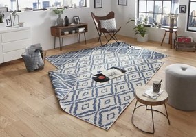 NORTHRUGS - Hanse Home koberce AKCE: 120x170 cm Kusový koberec Twin-Wendeteppiche 103137 blau creme – na ven i na doma - 120x170 cm