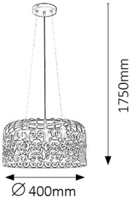 Rabalux 2163 - Lustr ALESSANDRA 3xE27/60W/230V bílá
