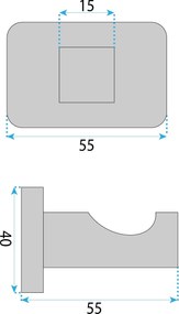 Rea Nico, koupelnový 1-háček na ručník, zlatá lesklá, REA-88037