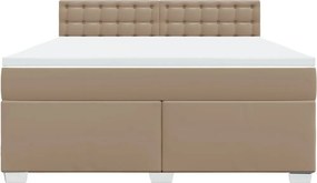 Box spring postel s matrací cappuccino 180 x 200 cm umělá kůže 3286135