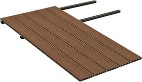 Terasová prkna WPC s příslušenstvím hnědá a šedá 10 m² 2,2 m 3070463