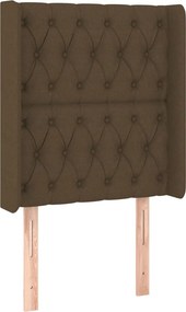 Box spring postel s matrací a LED tmavě hnědá 80x200 cm textil 3139072