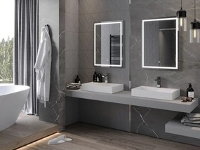 Mexen Miko, LED koupelnové zrcadlo s podsvícením 60 x 80 cm, 6000K, ochrana proti zamlžování, 9819-060-080-611-00