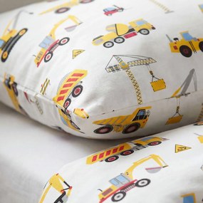 Bavlněný povlak na polštář Stroje na stavbě Velikost: 70 x 90