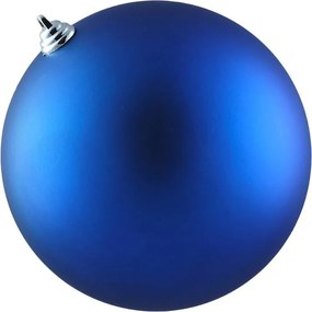 Velká vánoční koule 20 cm, modrá matná, UV, plastová, venkovní