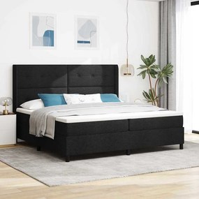 Postel s boxspringem s polštářem Černý 200 x 200 cm textil 3341667