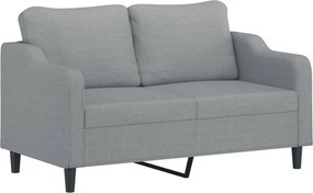 2dílná sedací souprava s poduškami světle šedá textil 3201802