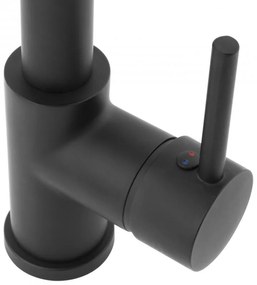 Erga Deral, dřezová baterie s flexibilním ramenem h-525, černá matná, ERG-YKA-BZ.DERAL-BLK