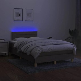 Box spring postel s matrací a LED taupe 120x190 cm textil 3270099