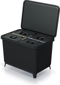 Odpadkový koš SYSTEMO 4x10 L černý